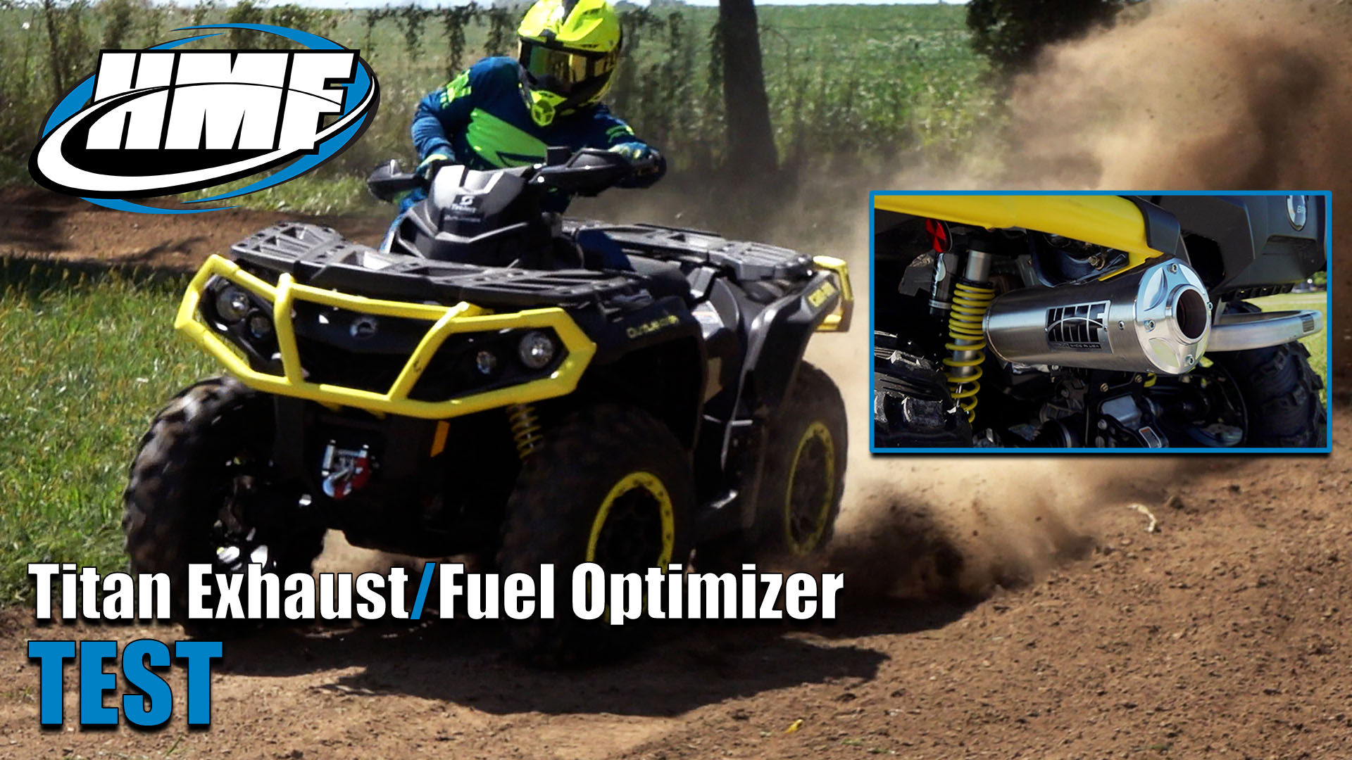 HMF Can-Am Outlander 1000R Titan QS Exhaust and Fuel Optimizer Test ...